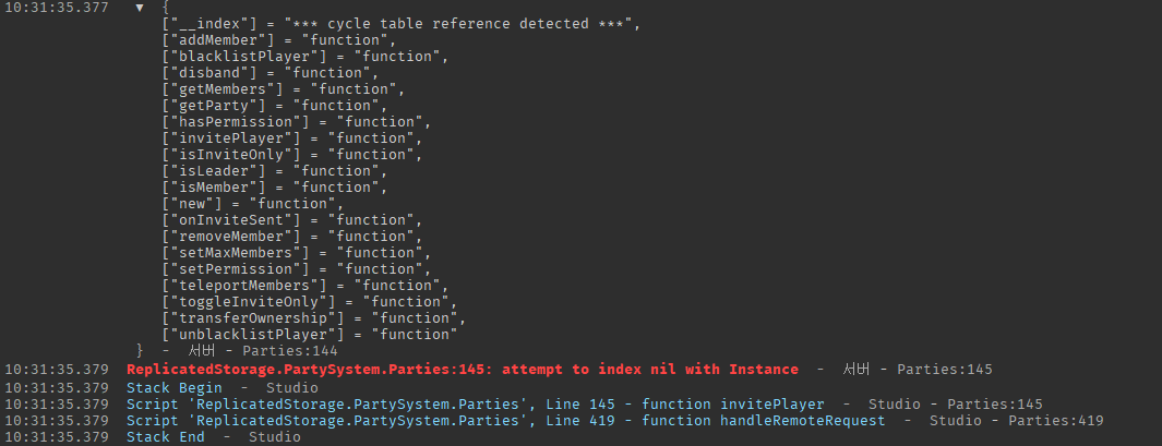 OOP Party System Issue - Scripting Support - Developer Forum | Roblox