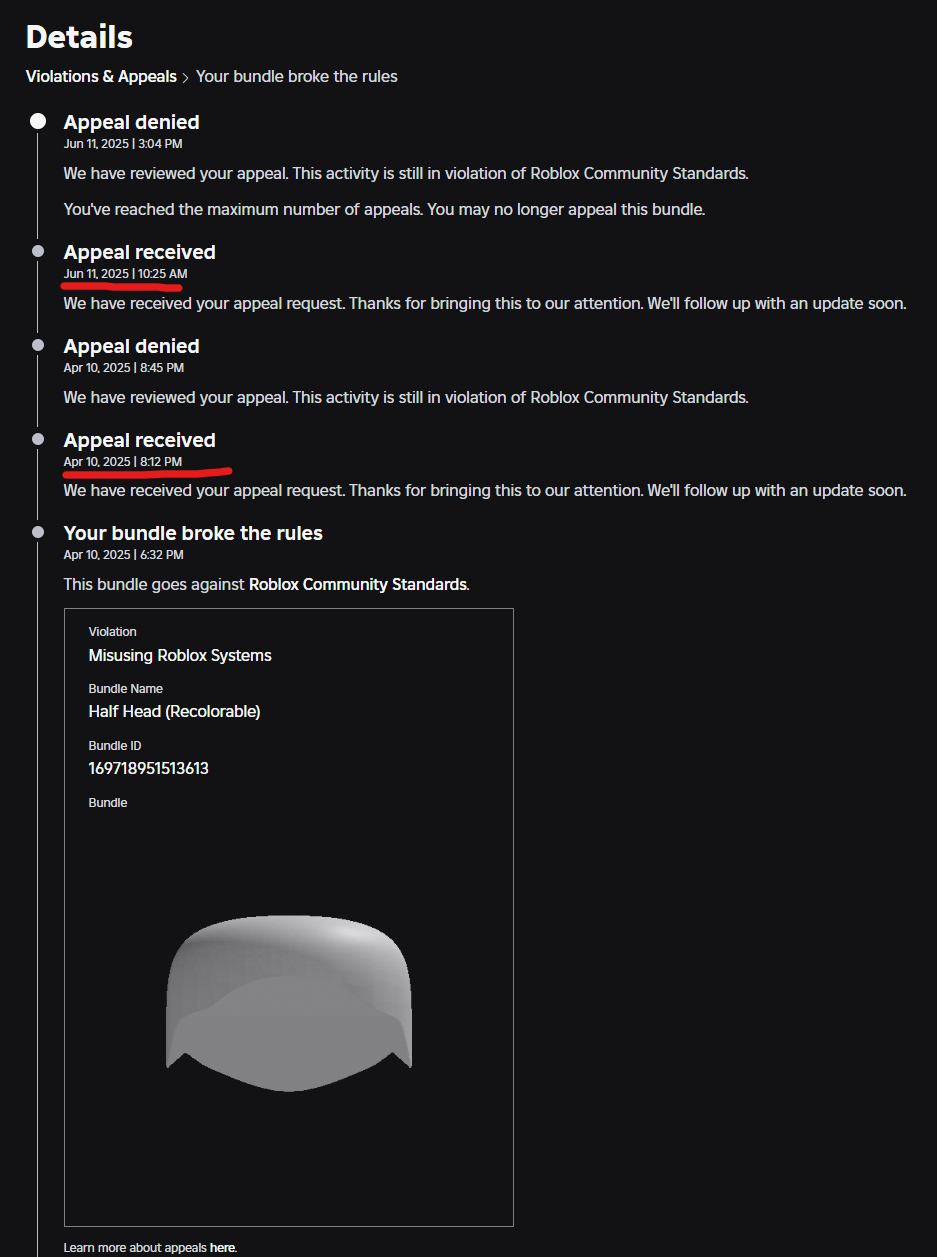 Appeals Portal Applies Duplicate Moderation Action on Previously ...