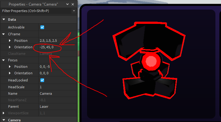 Can't set CFrames orientation to what i want it to be, have been trying ...