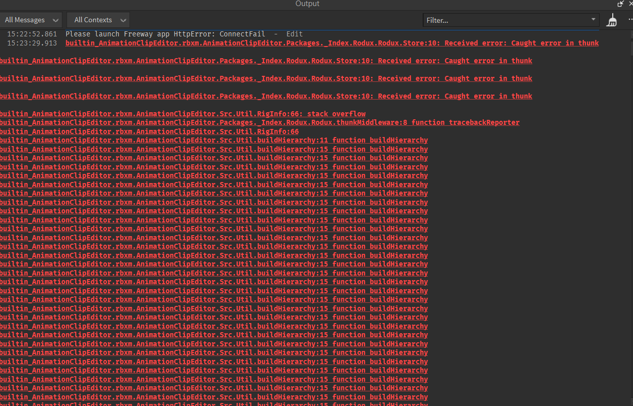 Animation editor unable to select rigs, import FBX files, or import already uploaded animations ...