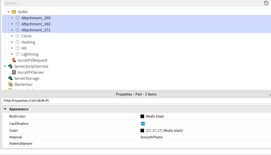 A new VFX/Aura effect GUI Menu to allow any avatars to have special ...