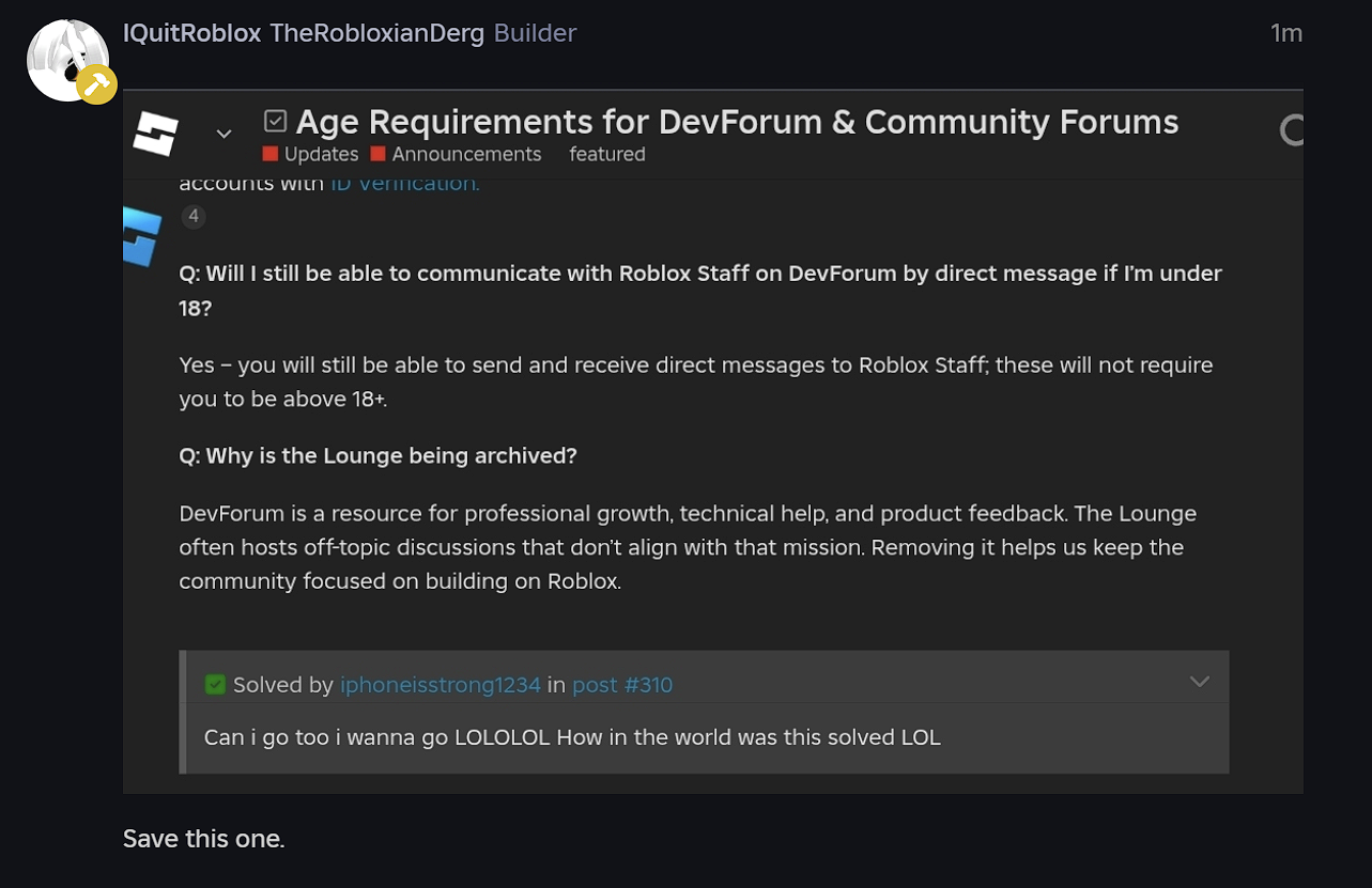 Age Requirements for DevForum & Community Forums - Page 19 ...