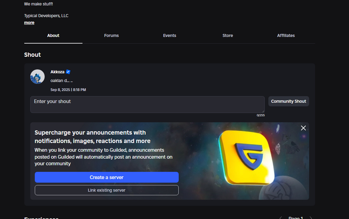 Linked Guilded Removed from Group & Unable to Re-Link - Roblox Application and Website Bugs ...