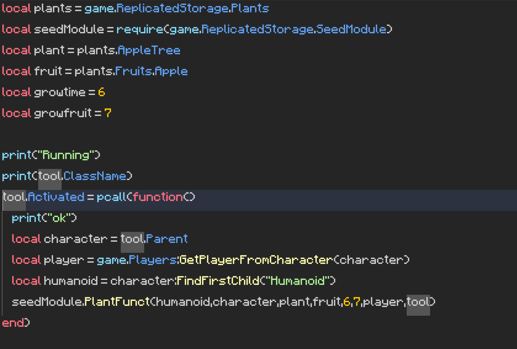Activated is not a valid member of Tool error - Scripting Support - Developer Forum | Roblox