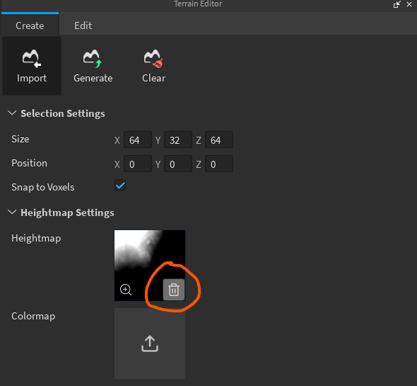 Terrain Importer does not allow you to Delete Images - Studio Bugs ...