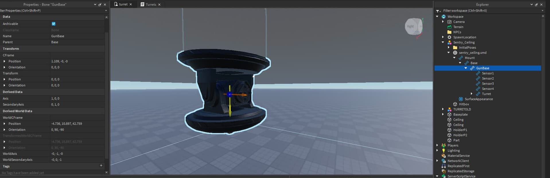 Adjusting bone to point towards player - Scripting Support - Developer ...