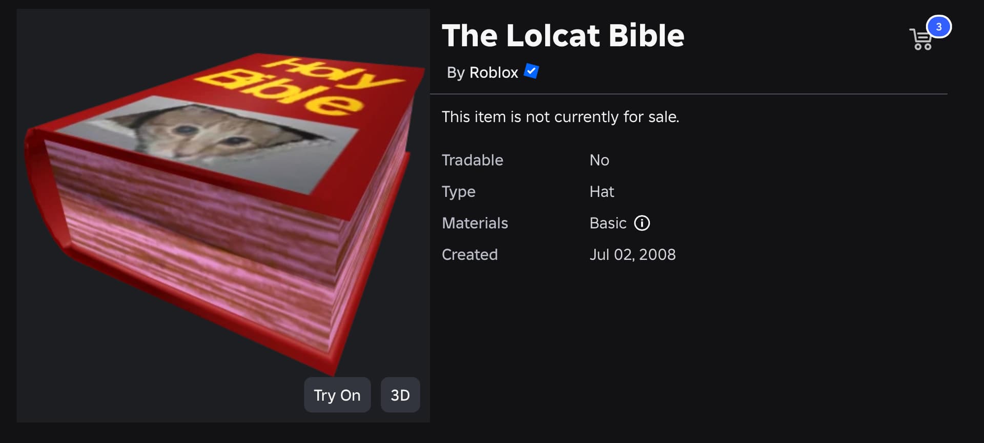"The Lolcat Bible" is missing its description - Catalog Asset Bugs ...
