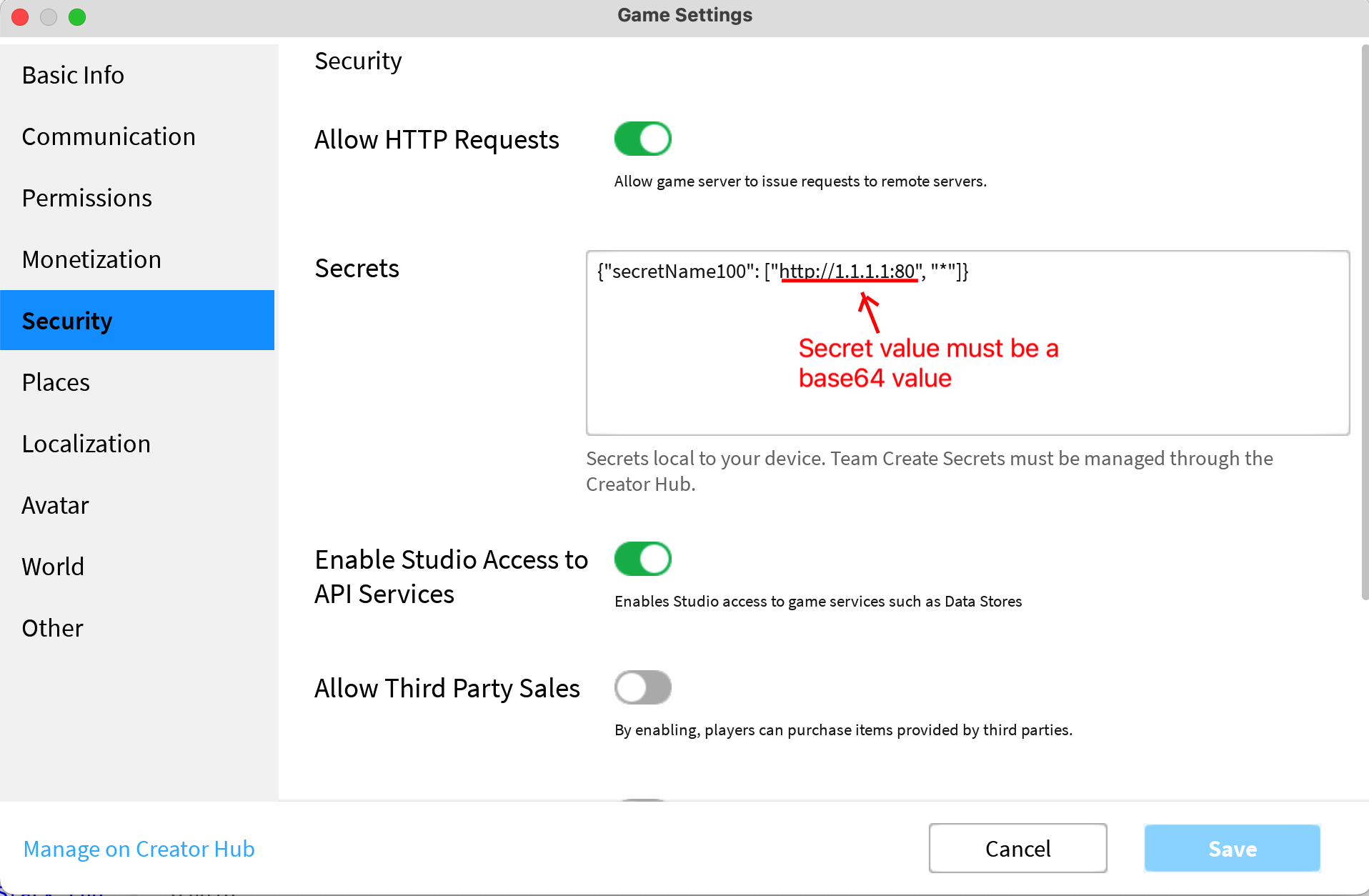 Secrets dont work with ip addresses and ports - Engine Bugs - Developer ...