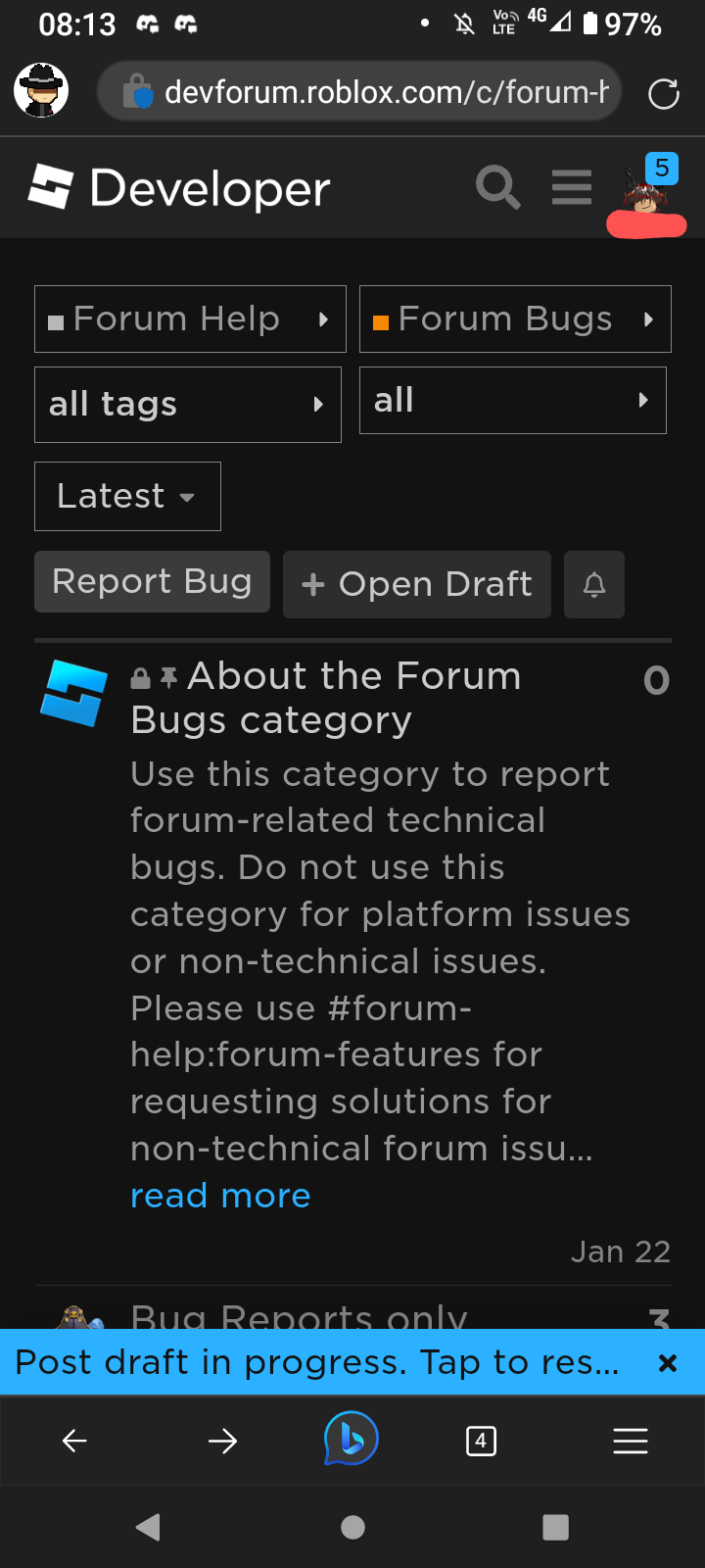 Unable to see notifications on mobile - Forum Bugs - Developer Forum | Roblox