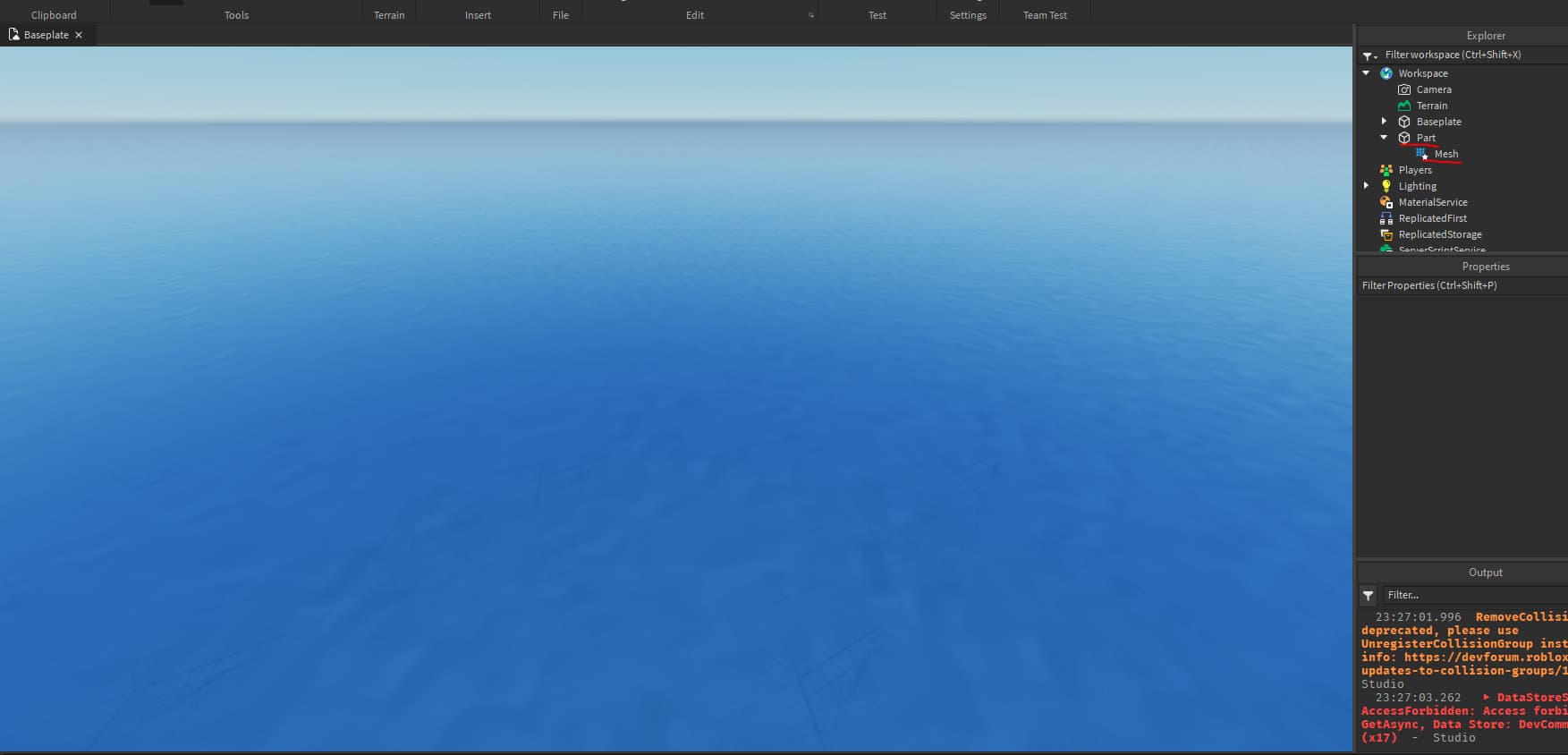 How can i make a simple static ocean with a special mesh - Building ...