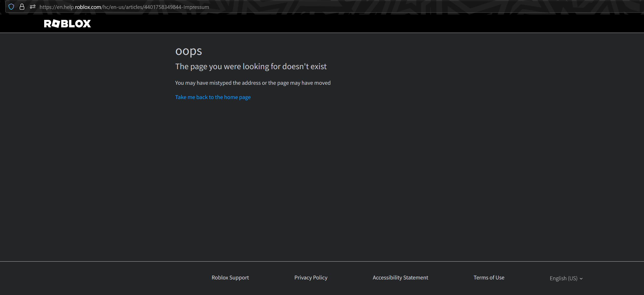 Creator Hub 'Impressum' Link Redirects to Deutsch Version of Support ...