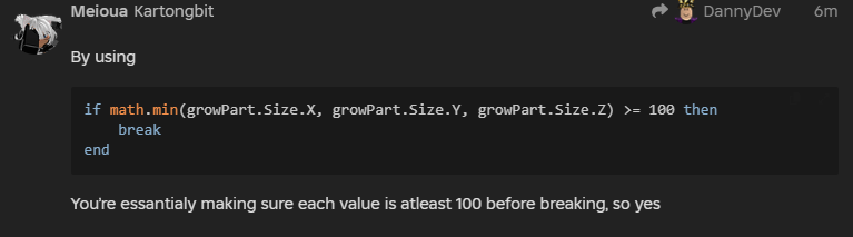 How to break a while loop using Vector3? [ SOLVED! ] - Scripting Support - Developer Forum | Roblox
