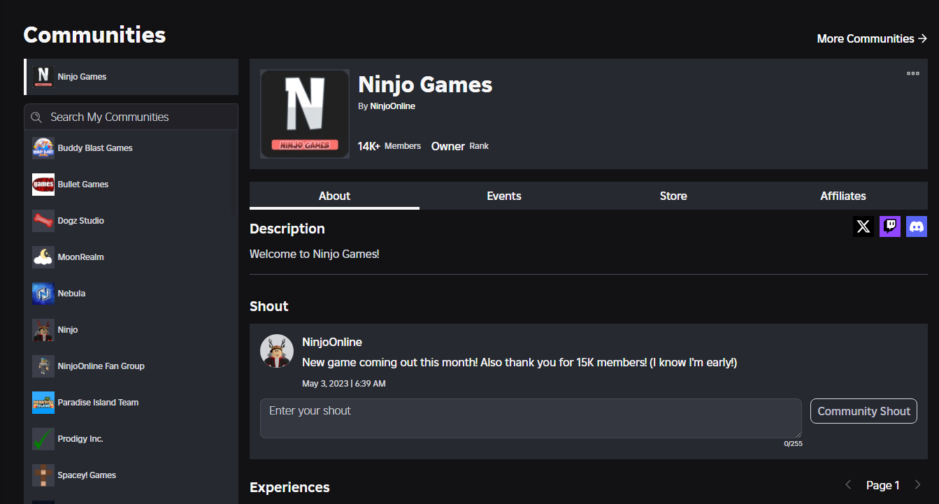 Unable to leave groups/communities on both pc and mobile - Roblox Application and Website Bugs ...