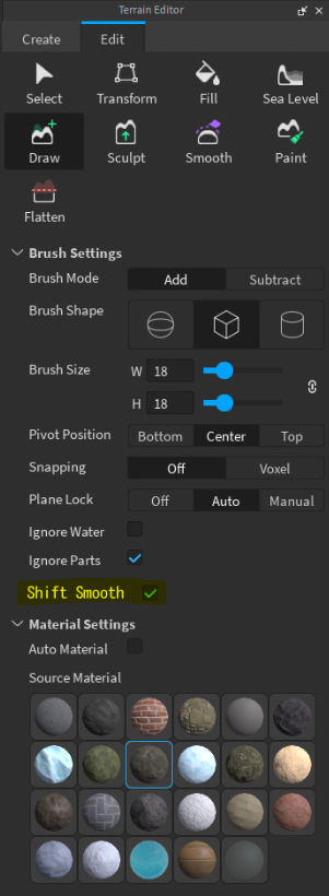 Toggle Terrain Shift-to-Smooth Subtool - Studio Features - Developer ...