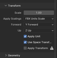 Custom mesh scale messed up when importing from Blender - Art Design Support - Developer Forum ...
