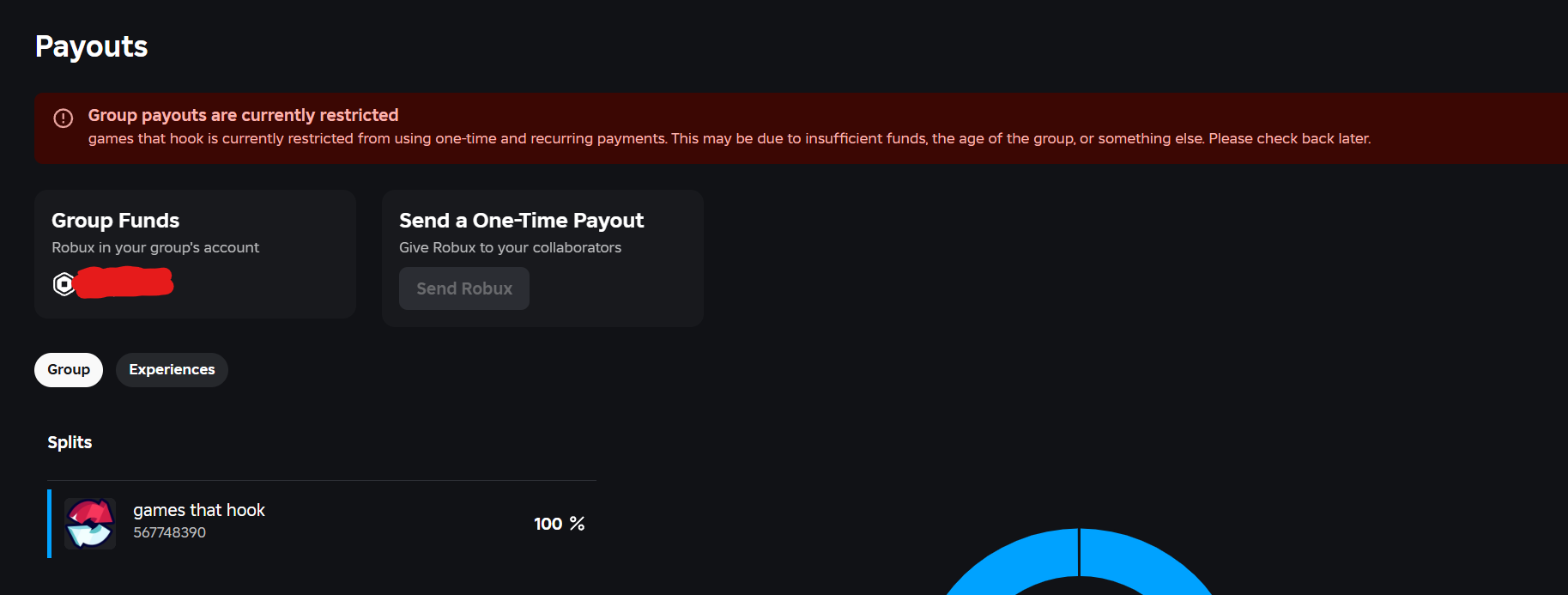 Unable to payout group funds after more than 2 weeks - Creator Hub (create.roblox.com) Bugs ...