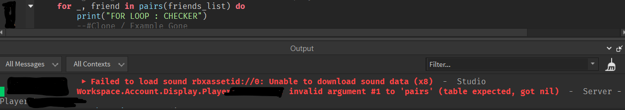 Sending a Friends List array from a Local Script to a Server Script is ... Sending a Friends List array from a Local Script to a Server Script is ...