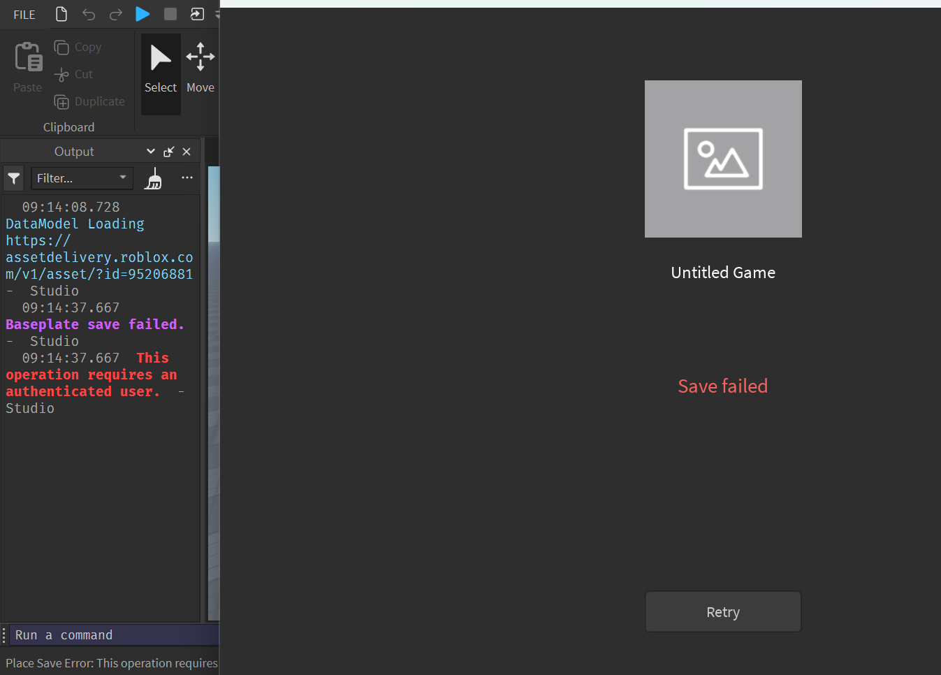 I can’t save game in roblox studio - Studio Bugs - Developer Forum | Roblox