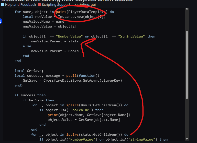 Datastore not saving new objects when added - Scripting Support ...