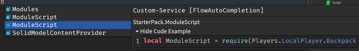 Auto complete/import Modules & Services - Page 2 - Community Resources - Developer Forum | Roblox