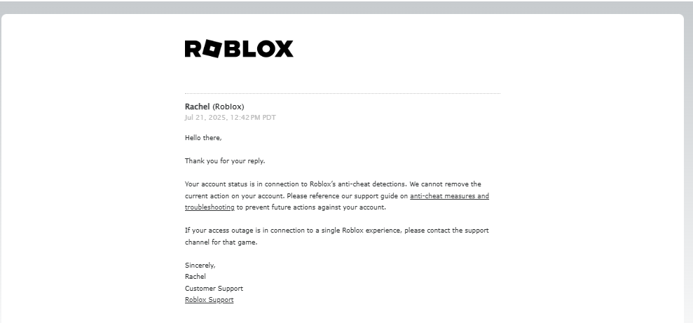 Account was falsely terminated for receiving free robux - Page 2 - Platform Usage Support ...