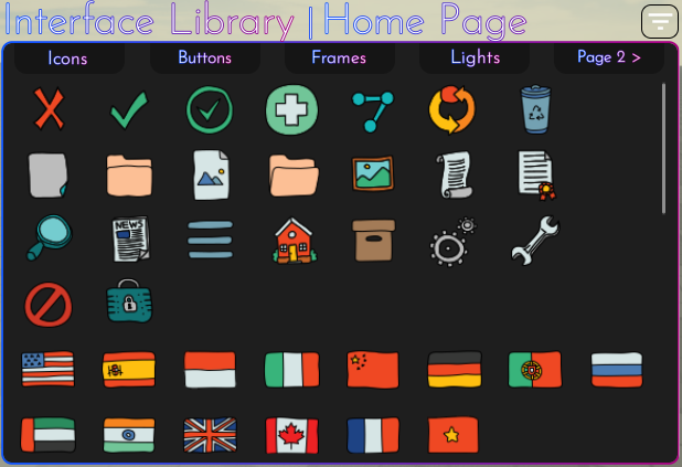 [LIVE] Day 3: Working on Interface Library! The biggest icon, button ...