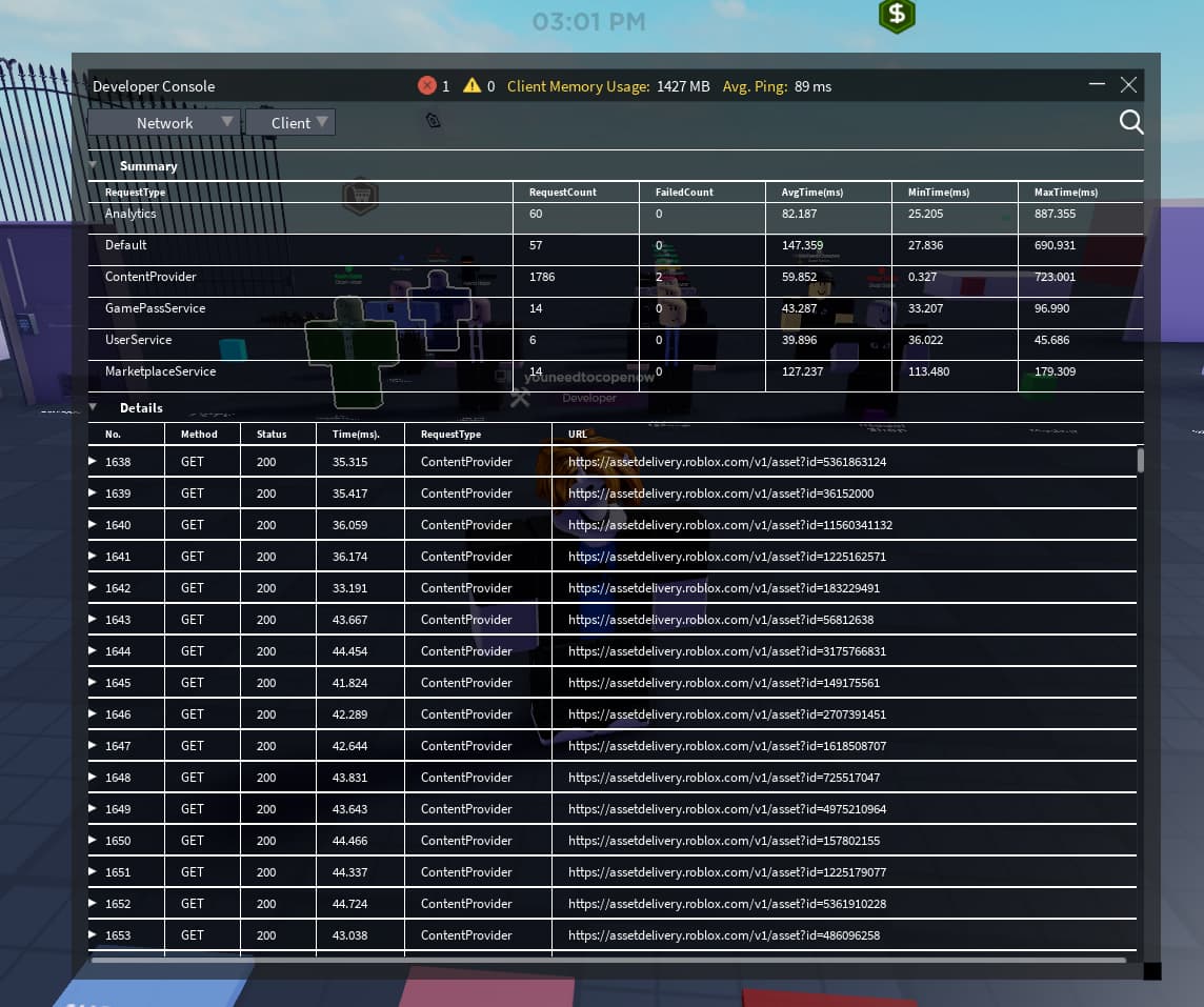ContentProvider spamming in Network - Scripting Support - Developer Forum | Roblox