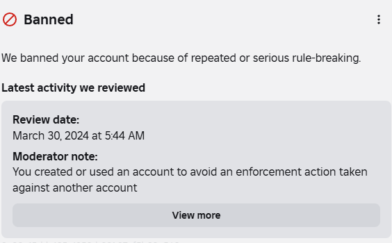 Account still falsely terminated due to a bug in the moderation system ...