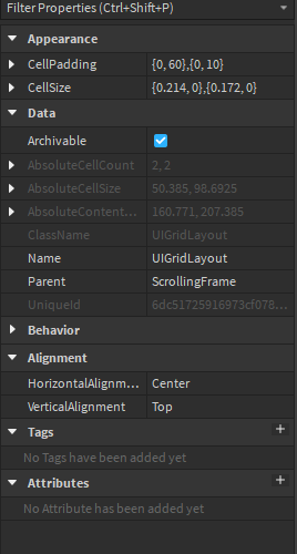 UIGridLayout issues - Scripting Support - Developer Forum | Roblox