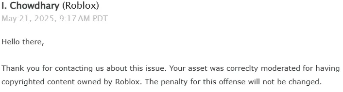 Roblox sending false DMCA takedowns - Page 2 - Catalog Asset Bugs ...