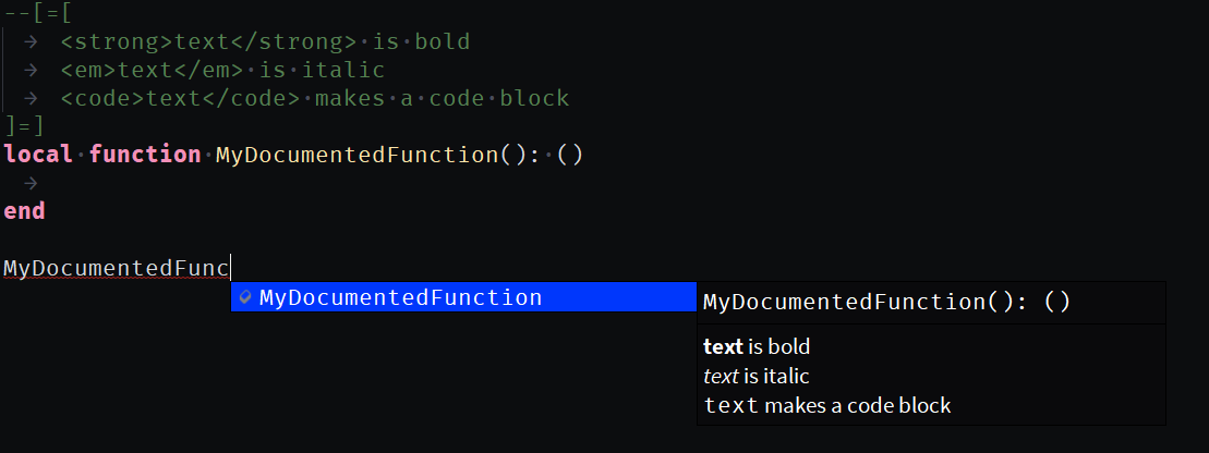 Any official way to make a docstring? - Scripting Support - Developer ...