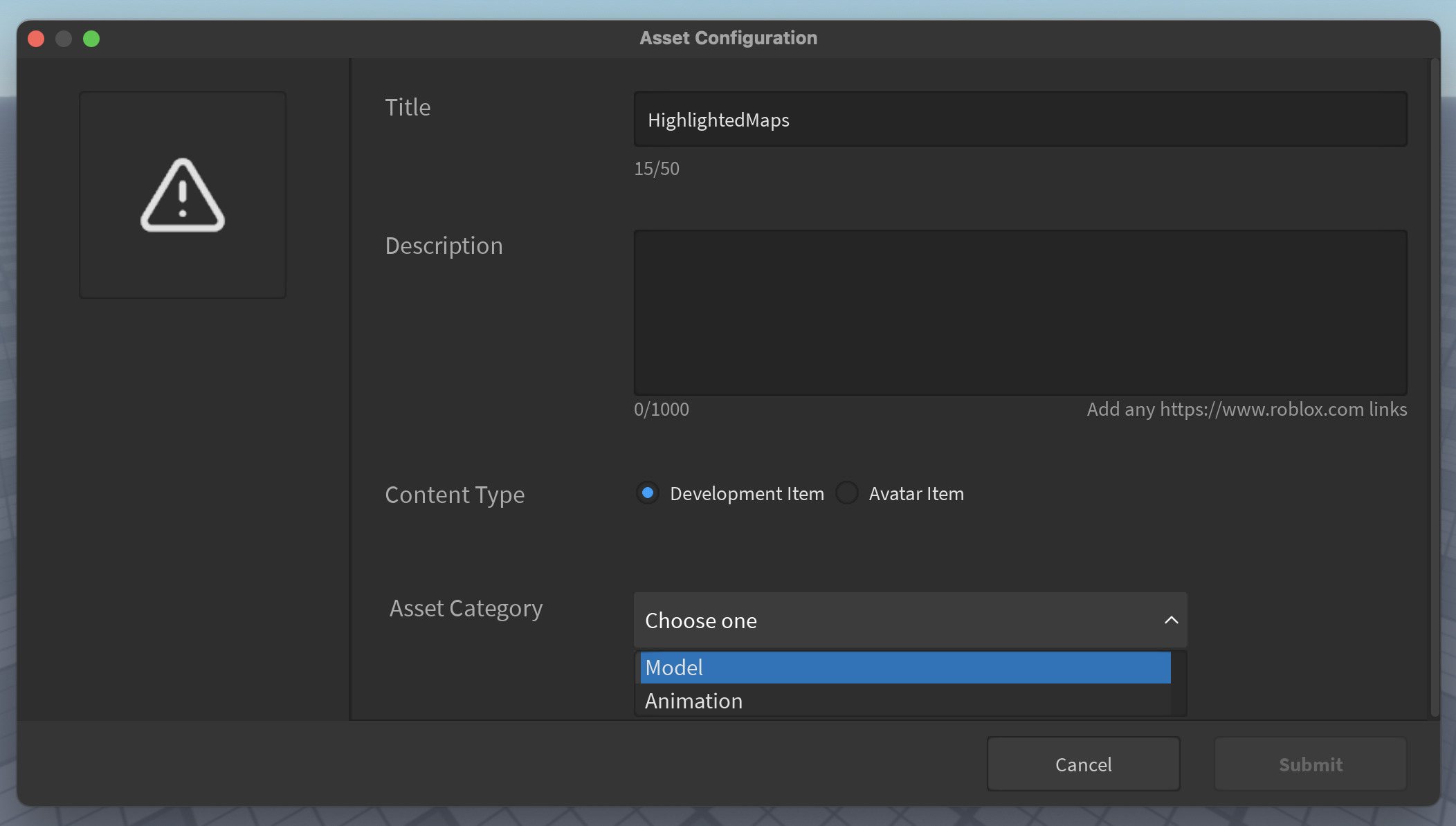 Large model crashes "Save to Roblox.." prompt, breaks publishing - Studio Bugs - Developer Forum ...