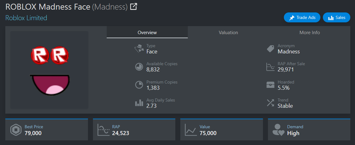 ROBLOX Madness Face Rap got Glitched - Catalog Asset Bugs - Developer ...
