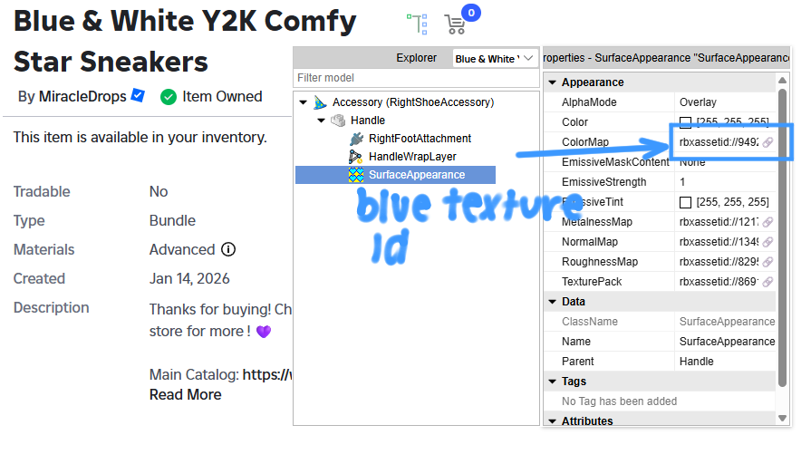 Uploading Shoe Texture; Roblox Publishes Wrong Texture - Catalog Asset ...