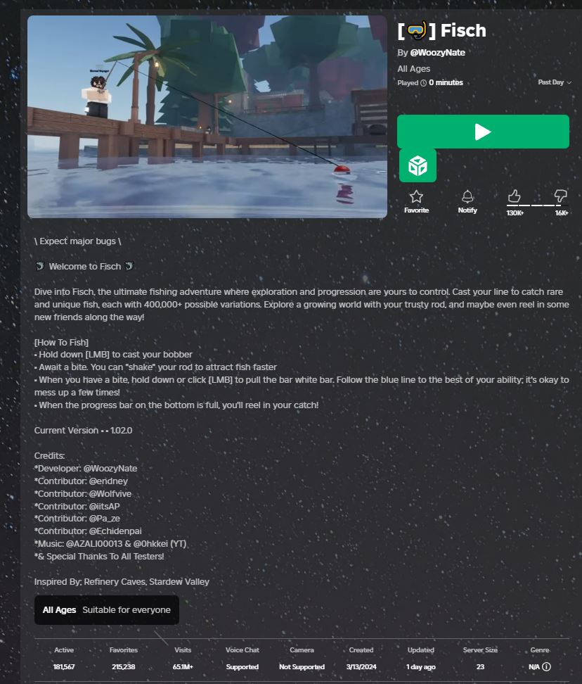 New Roblox Fishing Game ("Fisch") - Creations Feedback - Developer Forum | Roblox