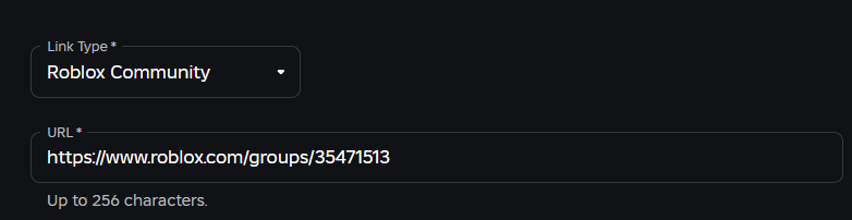 New group url (roblox.com/community) Breaks social links - Creator Hub ...