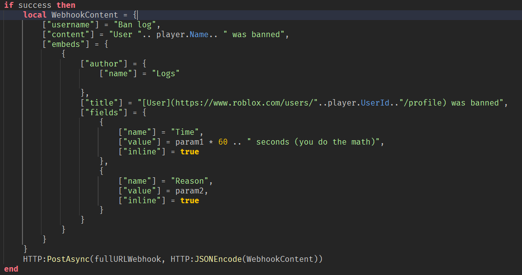 Sending avatar per webhook - Scripting Support - Developer Forum | Roblox