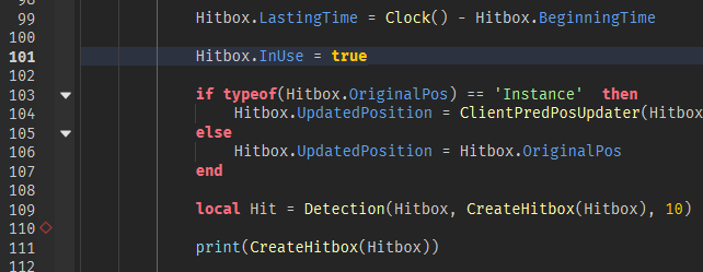 Detection doesn't work in new version of Hitbox even though the concept is the same as the old ...