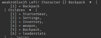 PlayerRemoving error with getting tool name - Scripting Support - Developer Forum | Roblox