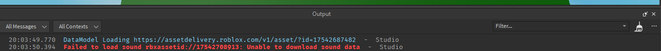 Failing to load sound data in Studio? - Platform Usage Support - Developer Forum | Roblox