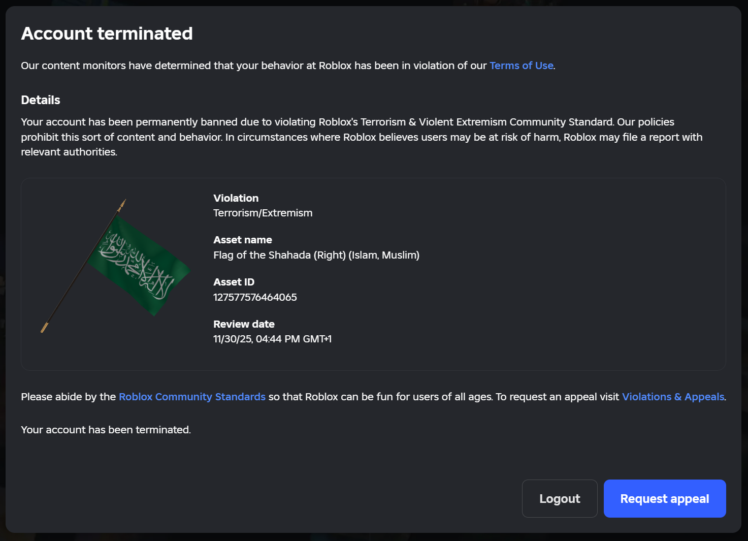 Wrongly moderated asset has been reinstated, but the account remains banned (deleted) - Platform ...