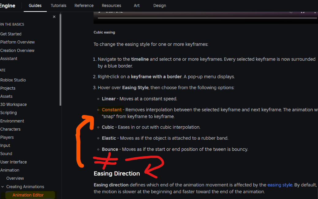 Why "Constant" is not considered like an Easing Style out of animation ...