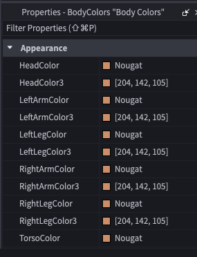 Error with changing body colors - Scripting Support - Developer Forum | Roblox
