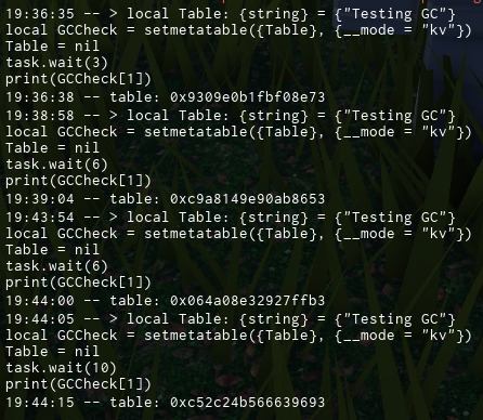 Tables not properly being garbage collected - Engine Bugs - Developer Forum | Roblox
