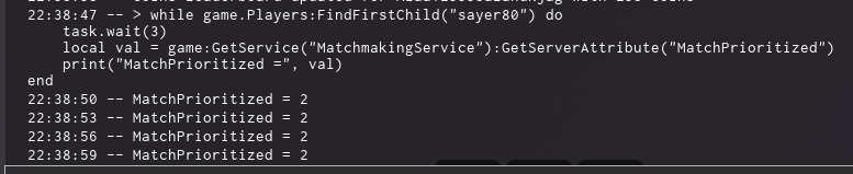 Custom Matchmaking: GetServerAttribute always returns nil in Dev ...