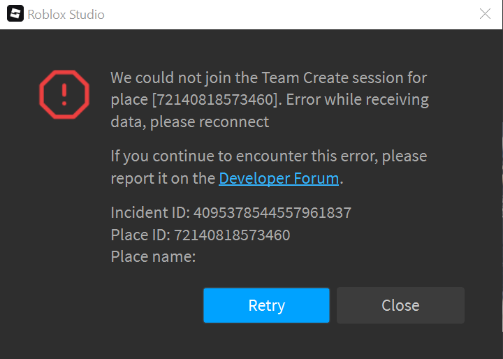 I can't open up any team create places - Studio Bugs - Developer Forum ...