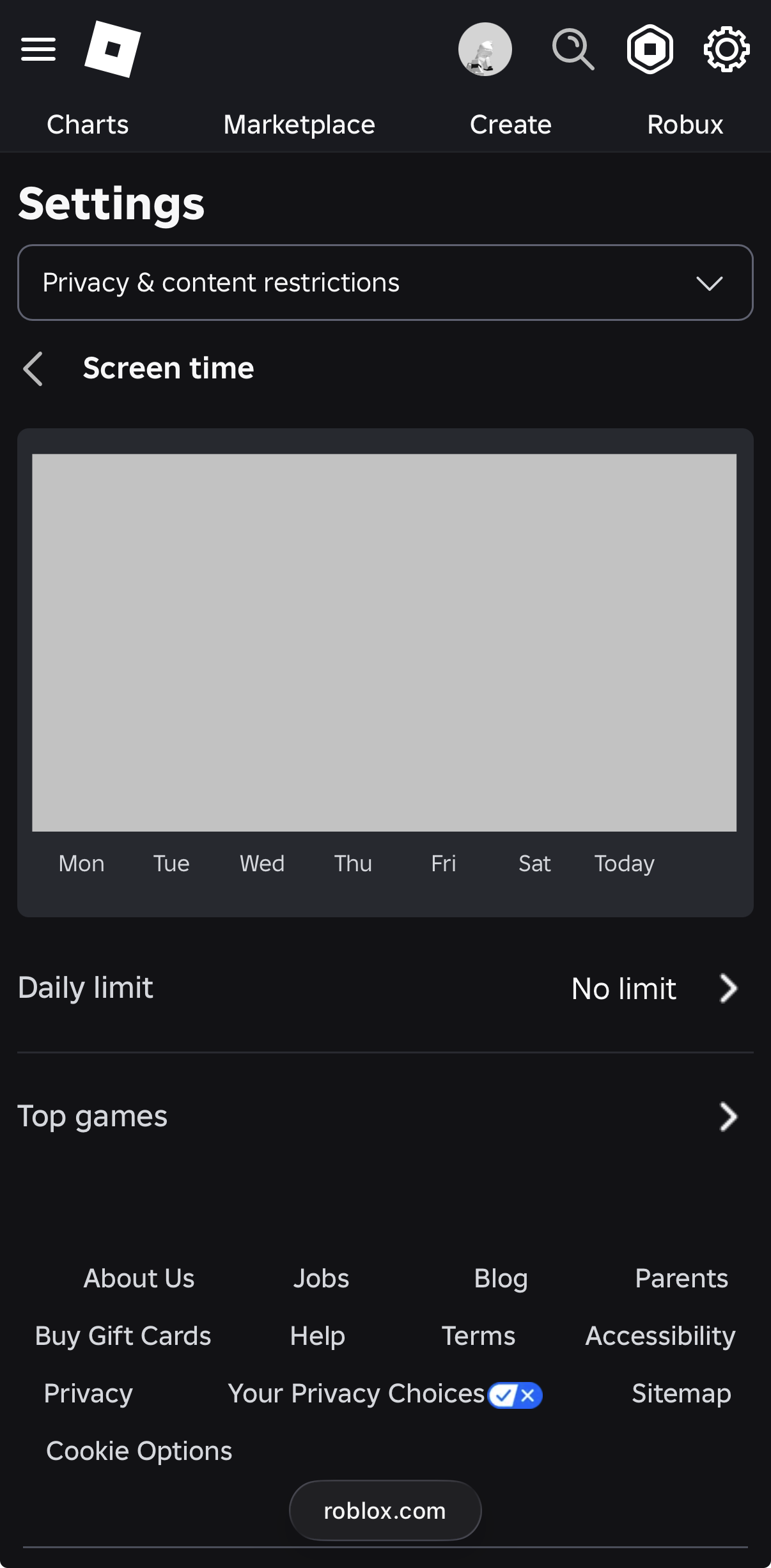 The screen time limit was set without my consent - Roblox Application ...