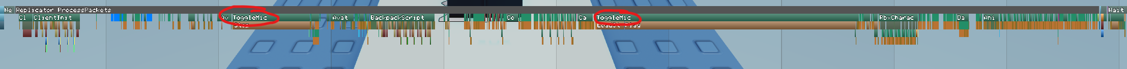 Extremely large amount of frame time taken up by "Replicator ProcessPackets" and "ToggleMic ...