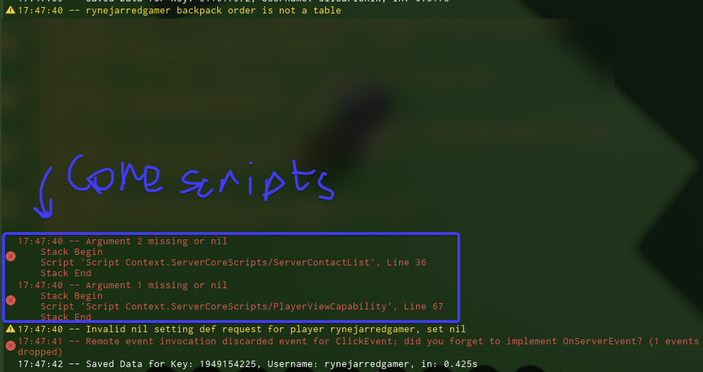 Exploiters can cause server errors due to no remote event validation in core scripts - Engine ...