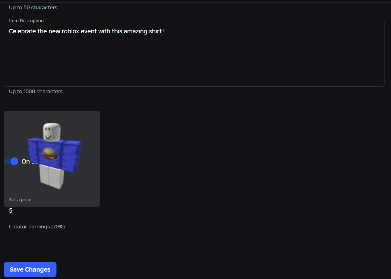 The configure page for classic shirts in the creator hub is broken - Creator Hub (create.roblox ...